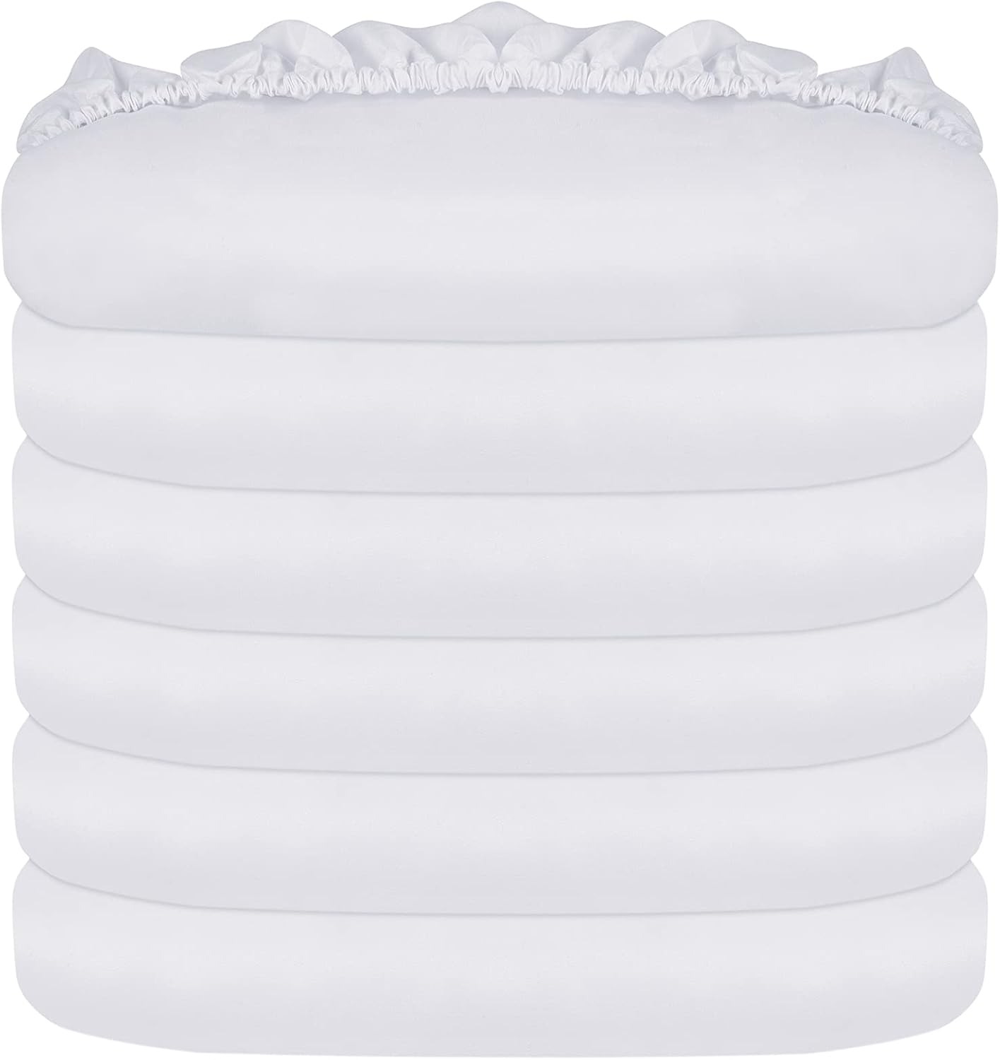 Amazon.com: Oakias Queen Fitted Sheets White – Pack of 6 Bottom Sheets ...