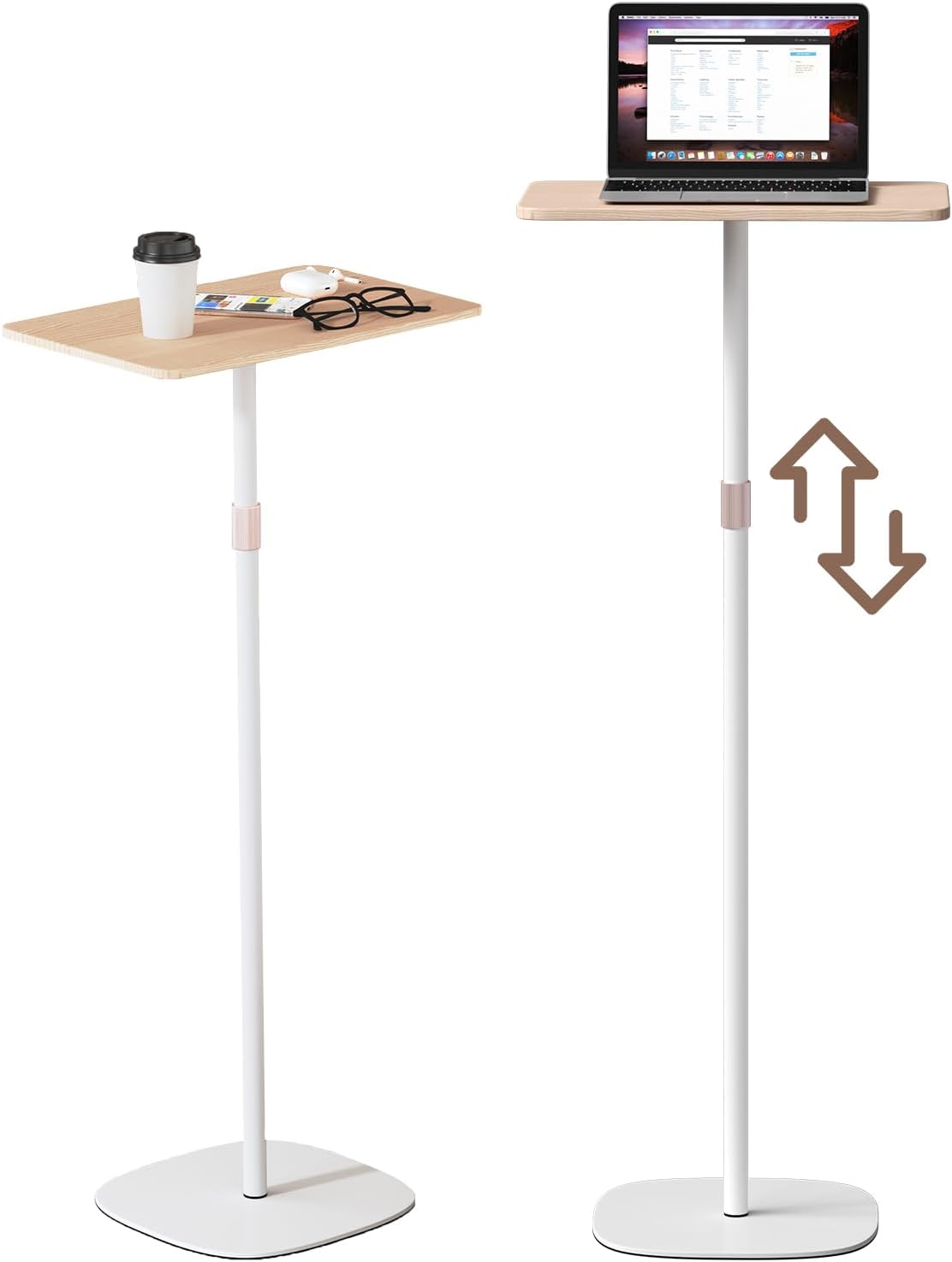 Amazon.com: tonchean Portable Standing Desk, Adjustable Height 18’‘-47 ...