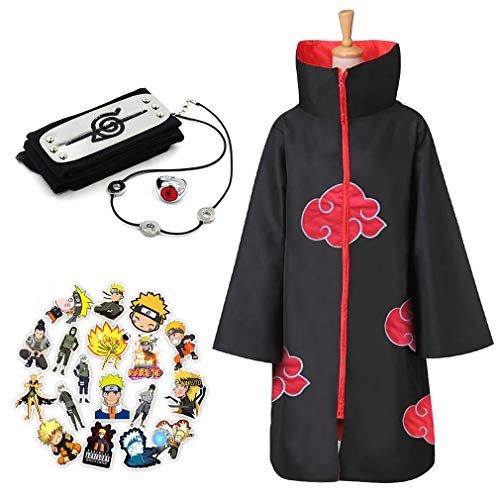 Naruto Long Robe Halloween Cosplay Costume Akatsuki Cloak - Want It All