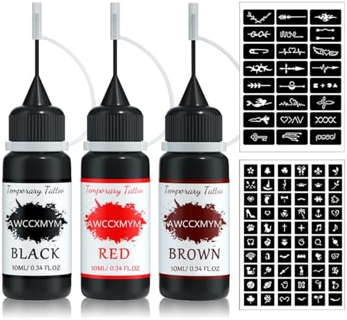 Amazon.com : AWCCXMYM Temporary Tattoo Ink Temporary Tattoo Kit Skin ...