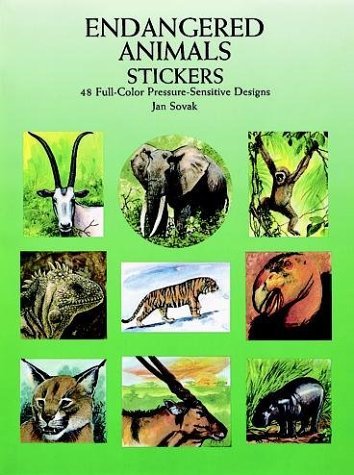 Endangered Animals Stickers: 48 Full-Colour Pressure-Sensitive Designs ...