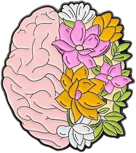 Amazon.com: Brain Blooming Flowers Coronal Enamel Brooch Pin for ...