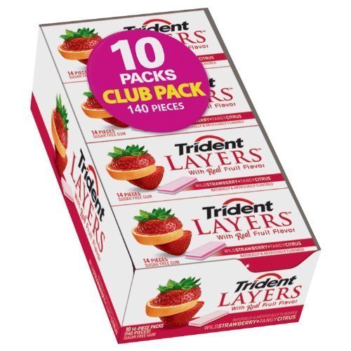 Amazon.com : Trident Layers Strawberry & Tangy Citrus Sugar Free Gum ...