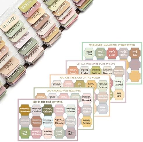75 Bible Tabs for Study Bible Divider Index Stickers Old and New ...