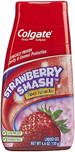 Amazon.com : Colgate Fluoride Toothpaste Strawberry Smash Liquid Gel 4. ...