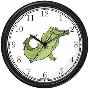 Amazon.com: WatchBuddy Alligator or Crocodile Cartoon Animal Wall Clock ...