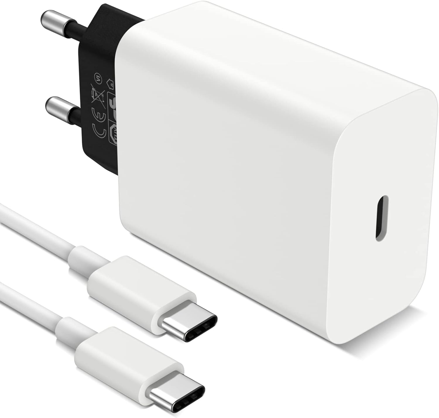 30W Chargeur Rapide avec Câble USB C 1m pour Google Pixel 9 Pro 8a 8 Pro 8 6a 7a 7 Pro 7,Prise ...