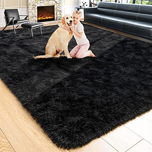 Amazon.com: Ophanie Area Rugs 9x12 Living Room, Large Black Bedroom ...