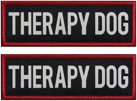 Amazon.com: Therapy Dog - Please Pet Me Sew-On Patch with Paw Print ...