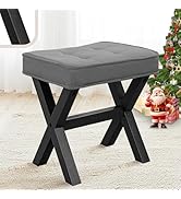 Amazon.com: COSTASKF Vanity Stool, Saddle Cushion Foot Stool, Modern ...