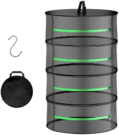 Amazon.com : YSSOA Herb Drying Rack Hanging 4 Layer 24'' with Zipper ...