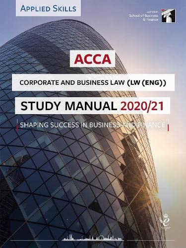 Buy ACCA Corporate and Business Law (ENG) Study Manual 2020-21: For ...