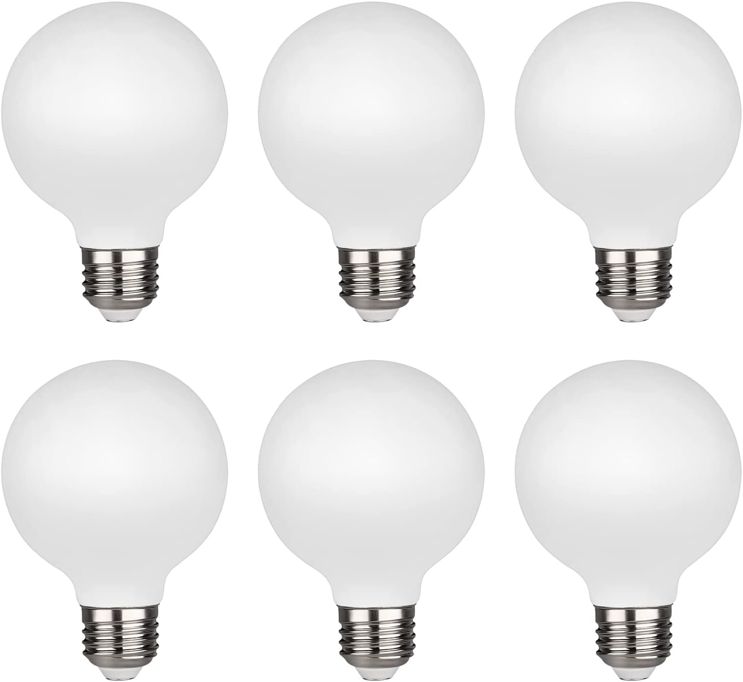 KGC G25 LED Globe Light Bulbs, 40W Equivalent, 2700K Warm White ...