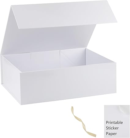 Amazon.com: MUMUPACK White Gift Box,10x7.3x3.5 Gift Boxes With Lids For ...