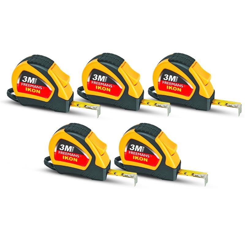 FREEMANS IKON 3m:16mm Steel Inchi Measuring Tape -3m (Yellow & Black ...