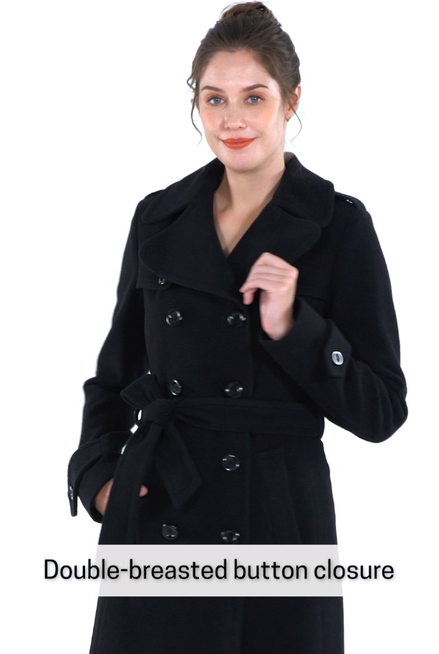 Watch BGSD Women's Dee Full Length Long Wool Trench Coat on Amazon Live