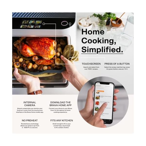 Brava Oven Starter Set: 10-in-1 Touchscreen Countertop Smart Oven, Air ...