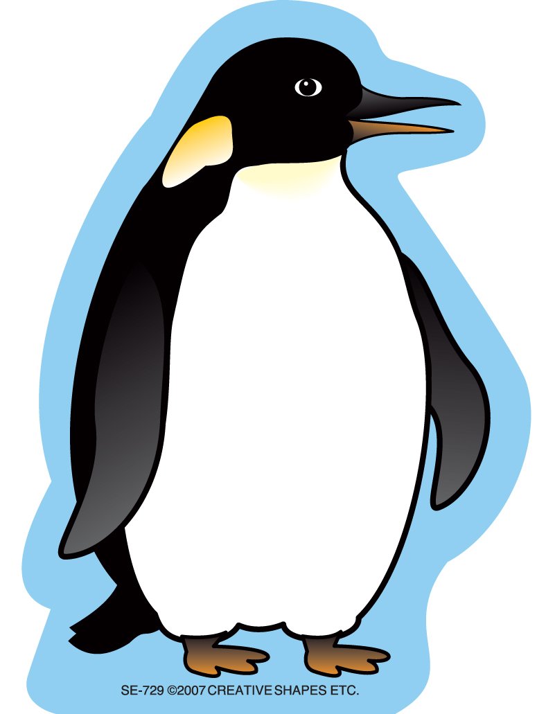 Amazon.com : SHAPES ETC. 35 sheets Penguin Winter Notepad Arctic Animal ...