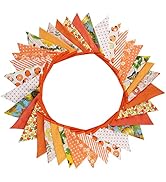 Amazon.com: 10M/32Ft Triangle Bunting Banner, 36 Pcs Cotton Fabric ...