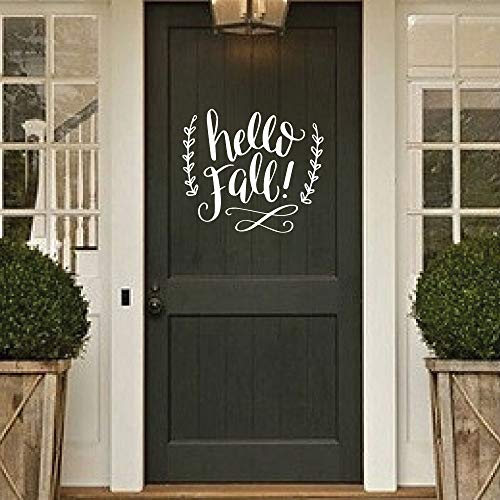 Amazon.com: Fall Decorations - Vinyl Wall Decal, Hello Fall!", Autumn ...