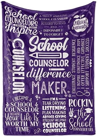 Amazon.com: Huglanket Librarian Gifts for Women Men, Purple Flannel Blanket Throws for ...