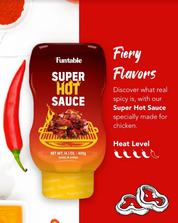 Snapklik.com : FUNTABLE SUPER HOT SAUCE - Korean-Style Spicy Hot Sauce ...