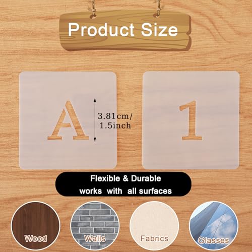 Aster 70 Pcs Letter Stencils Large Alphabet Stencils Reusable Plastic ...