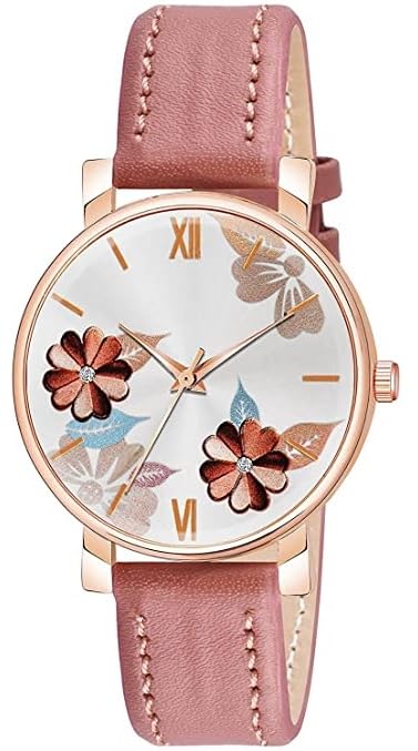 Tymor JollyFlower Leather Belt Analog Watch for Women and Girls ...
