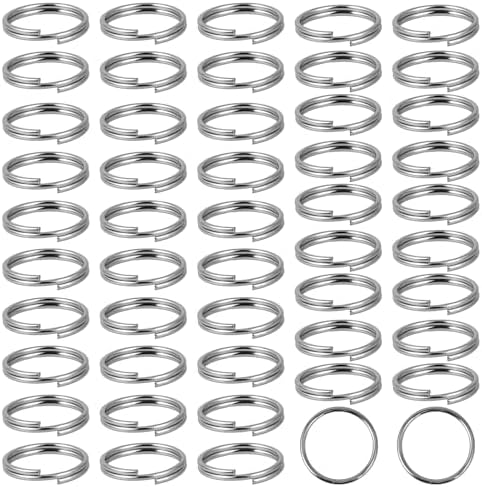 30pcs Split Rings, 8mm Stainless Steel Key Ring Key Chain Rings Split ...