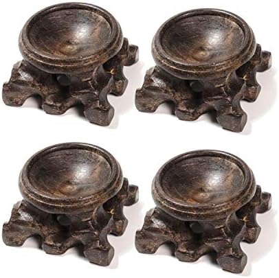 Amazon.com: 15 Pcs Mini Wooden Crystal Sphere Stands, Wooden Display ...