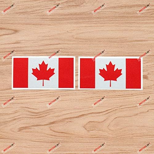 Canada Canadian Flag Decal Sticker Vinyl Maple Leaf - 2 Pack Pack ...