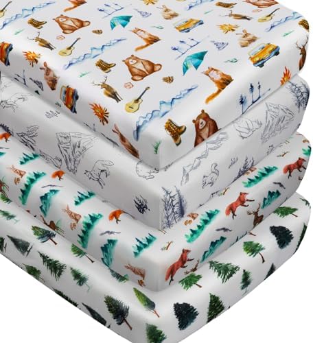Amazon.com: 4 Pack Woodland Forest Animals Wood Neutral Brown Unisex ...