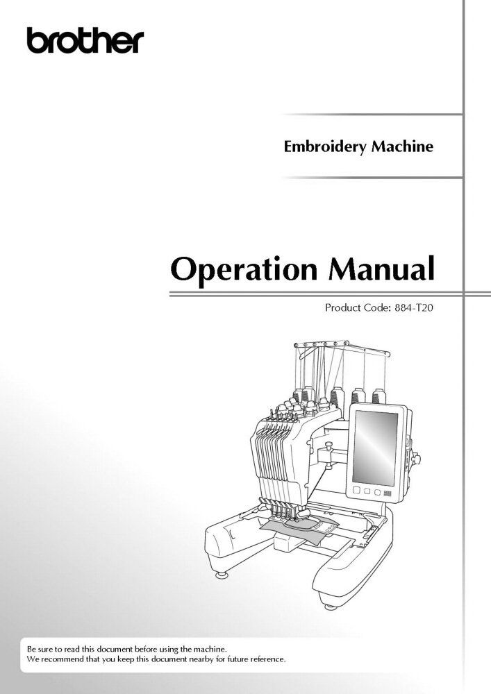 Instruction Manual for Brother PR670E PR670EC Embroidery: There and ...