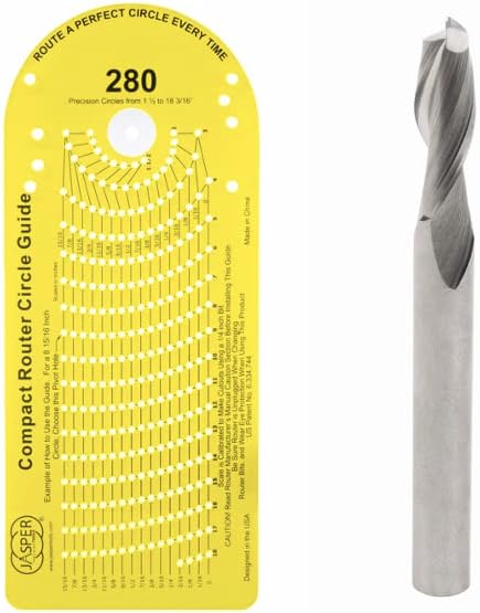 Jasper 280 Router Circle Cutter Jig and J601 Spiral Up Cut Solid ...