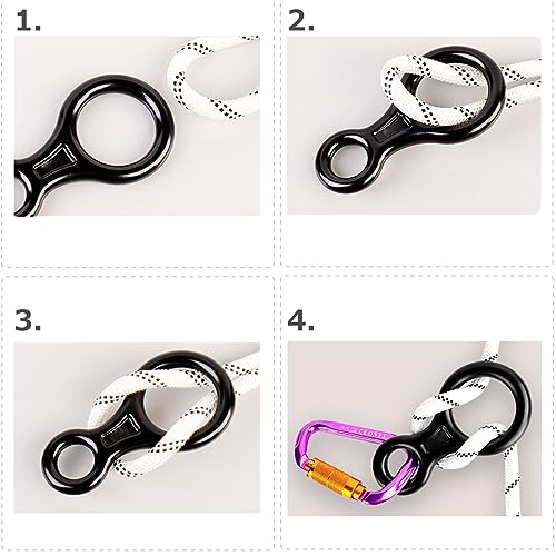 Snapklik.com : Azarxis 35 kN Climbing Rescue Figure 8 Descender Rigging ...