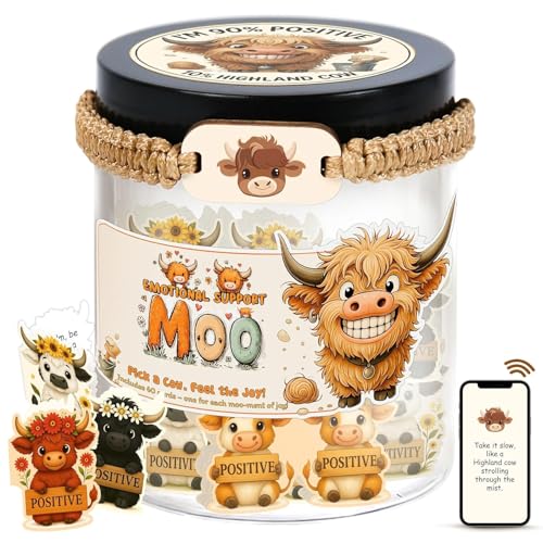 Amazon.com: Positive Moo Jar with 60 Affirmation Cards, Emotional ...