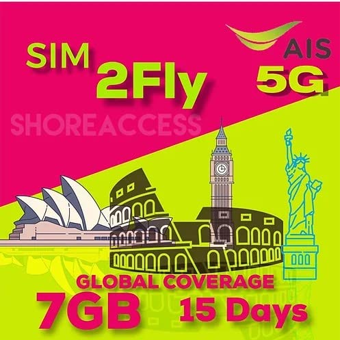 Amazon.co.jp: 【AIS】AIS Sim2Fly（グローバル向け） 7GB15日間データ通信可能 125ヵ国対応 AIS Sim2Fly(Global) 7GB 15days ...