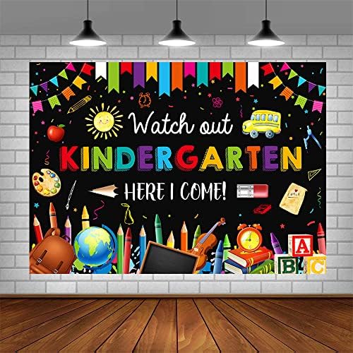 Amazon.com : AIBIIN 7x5ft Kindergarten Back to School Backdrop Watch ...