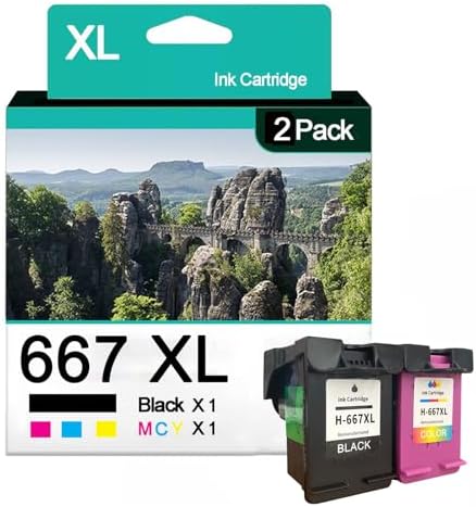 Amazon.com: 667 XL Ink Cartridges Compatible for HP DeskJet Plus ...