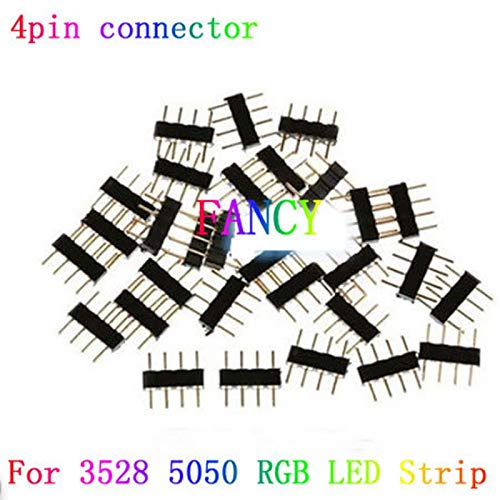 Buy Buyme 20Pcs/Lot 4Pin RGB Connector, 4 Pin Needle Male Type 2X 4Pin ...