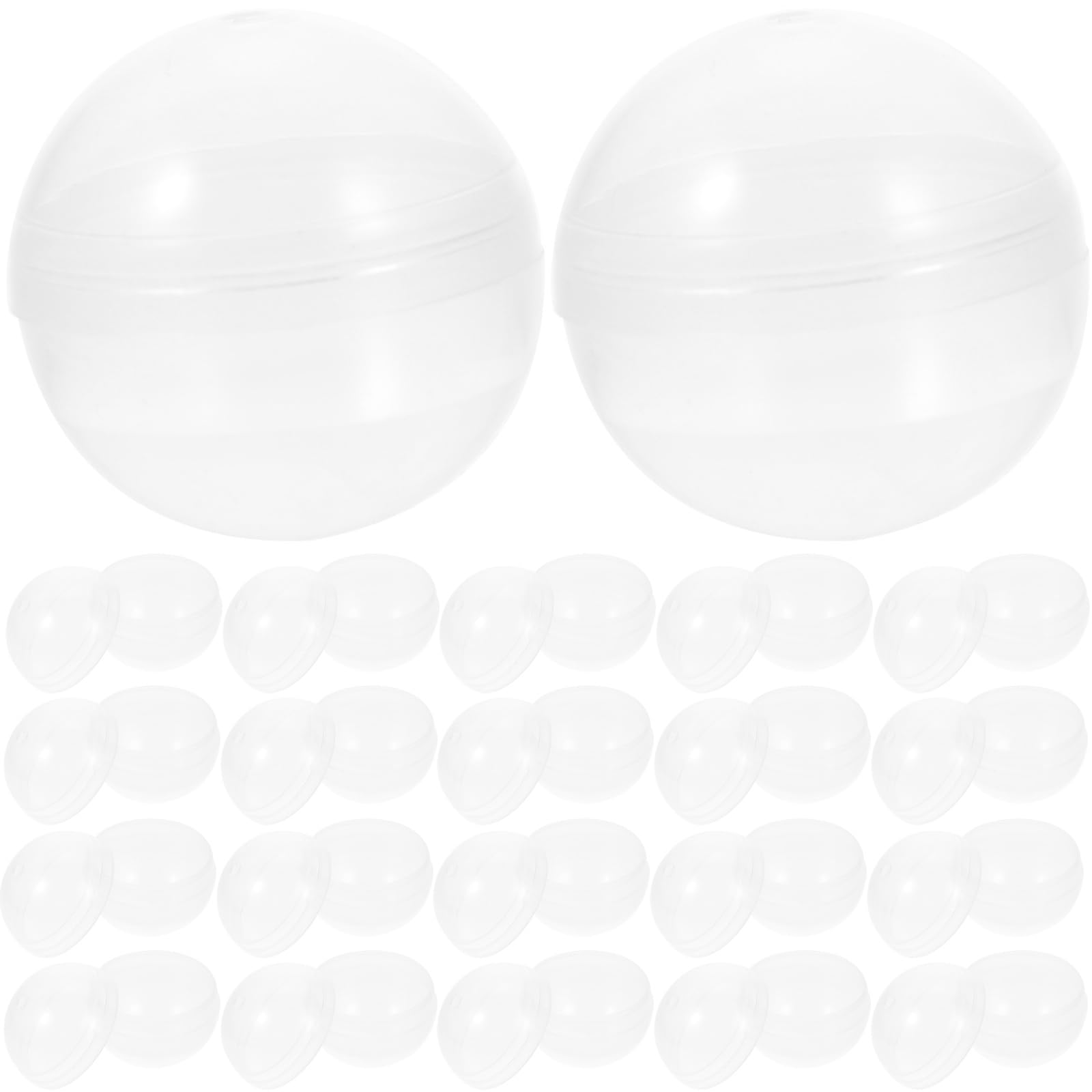 Amazon.com: 50pcs Gumball Machine Capsules Empty Round Clear Capsules ...