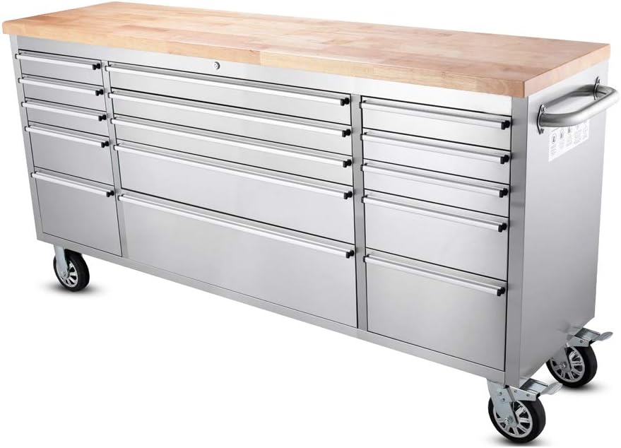 Amazon.com: WORKPRO 62" x 20" 7-Drawer & 2-Door Rolling Tool Chest ...