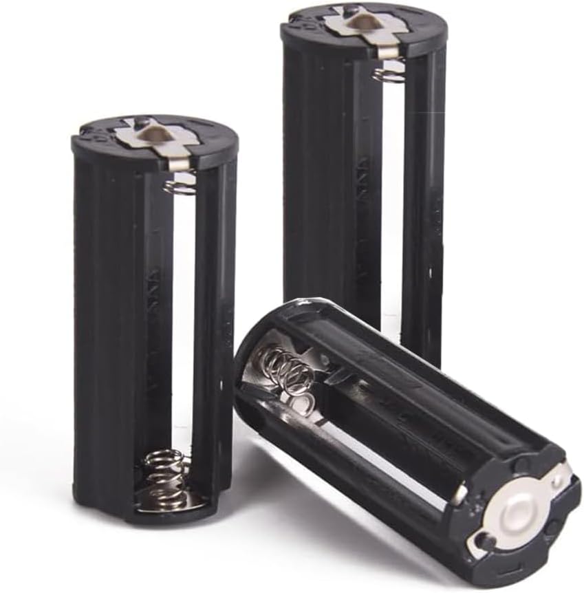 Amazon.com: CLEZGO 3Pcs AAA Battery Holder Adapter Black Cylindrical ...