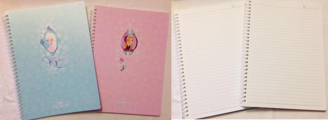 Disney Frozen Notebook x 2 (1 - Elsa and 1- Anna Full Size Line ...