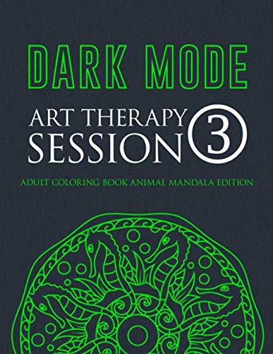 Amazon.com: Dark Mode Adult Coloring Book, Animal Mandala Edition: 50 ...