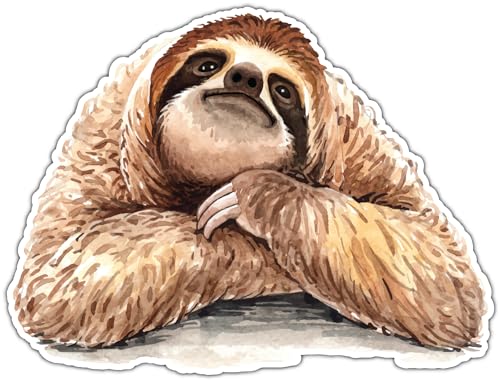 Amazon.com: Chill Out Sloth Sticker - Three-Toed Sloth Funny Face Vinyl ...