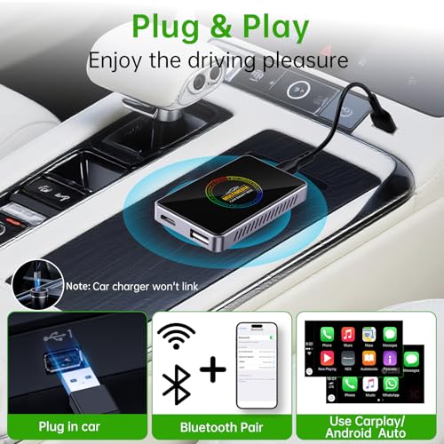 AI Box Wireless CarPlay & Auto Adapter - 4K HDMI, Dual 5G WiFi, Android ...