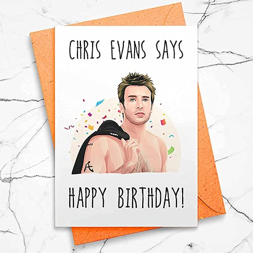 Amazon.com: Chris Evans Says Happy Birthday - Birthday Greeting Card ...