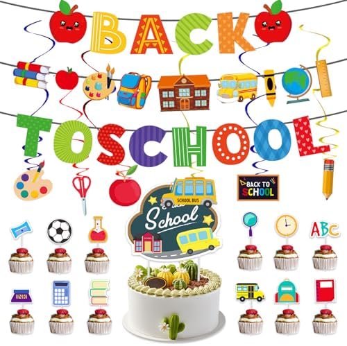 Amazon.com: Back to School Banner Pencil Banner Decorations Back to ...