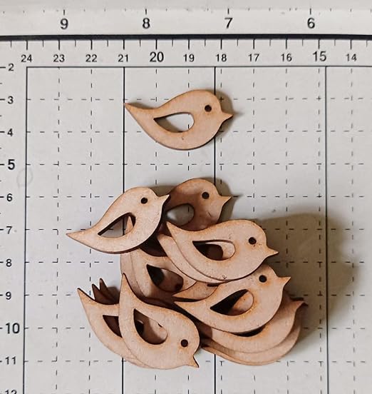 Snehal Craft Arts SACO 006(015) Cartoon Birds 25PCS Plain MDF Blanks ...